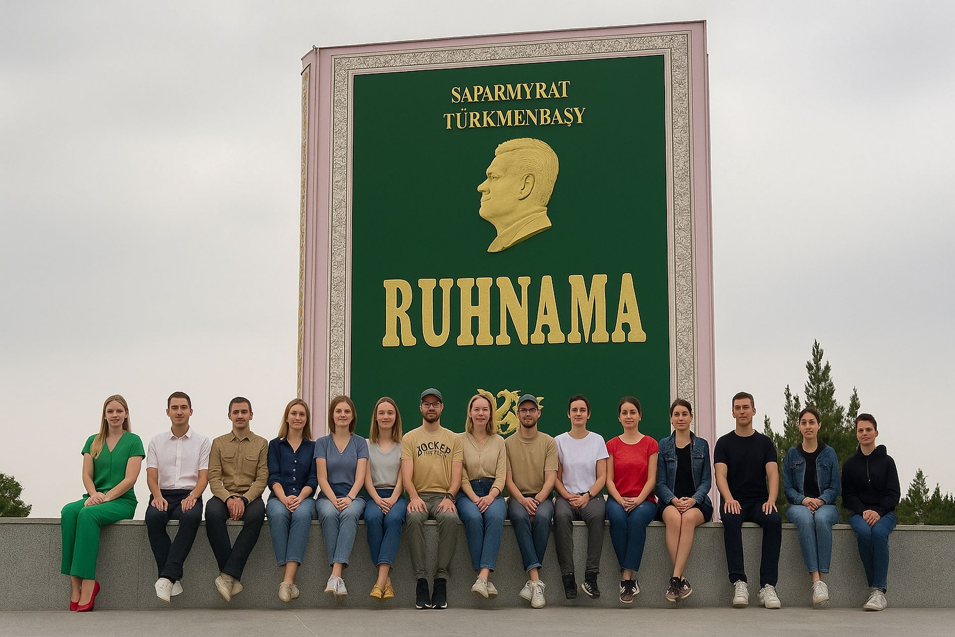 The Monumental Ruhnama Book in Ashgabat - Ayan Travel Agency Turkmenistan